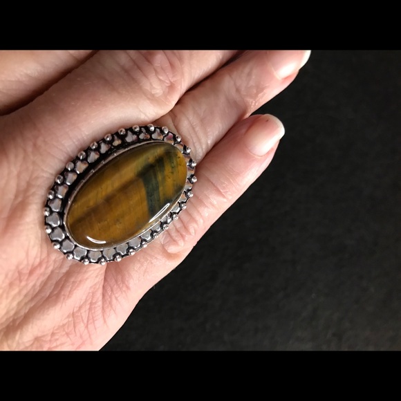 Jewelry | New Tiger Eye 925 Silver Ring Size 75 | Poshmark